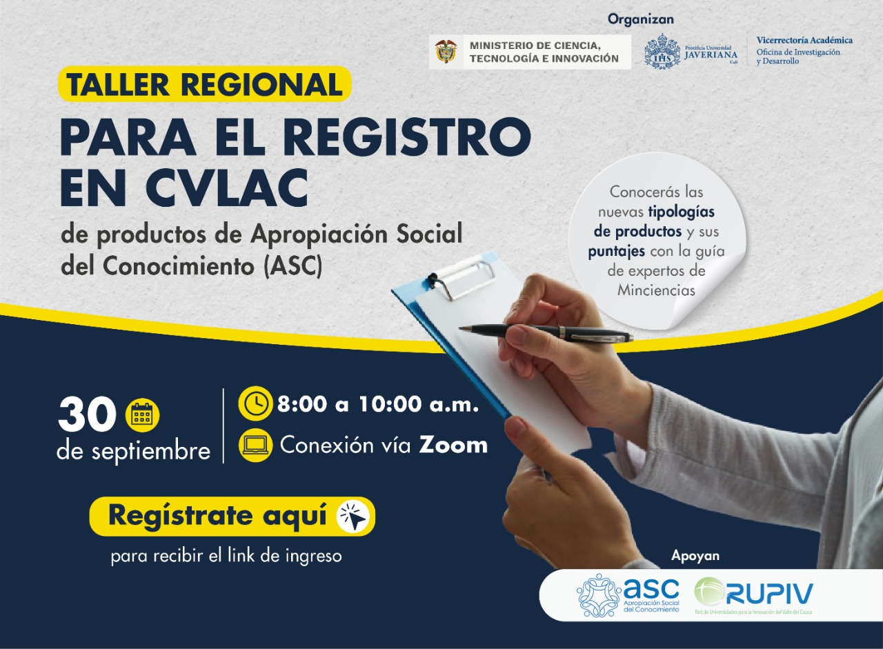 Taller regional para registro en CvLAC